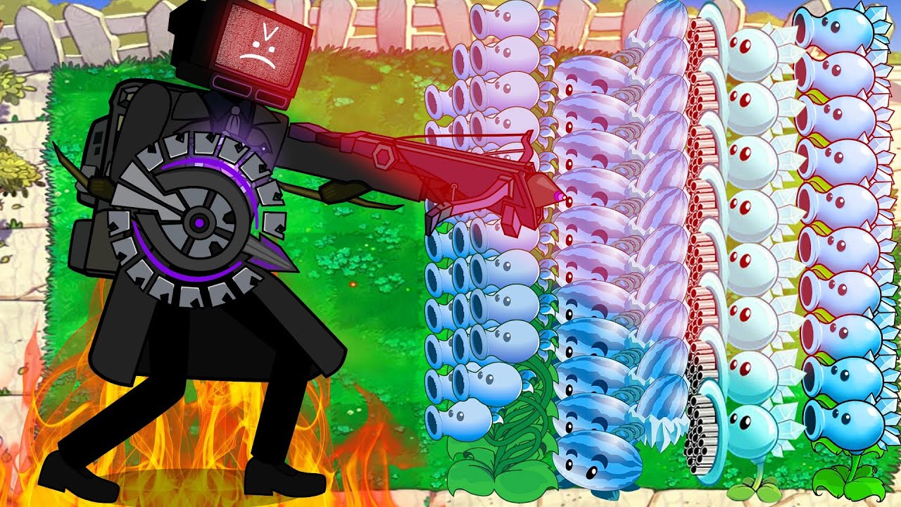 Plants vs Zombies Animation : Large TV Man vs Dark Speakerman vs Knight ...