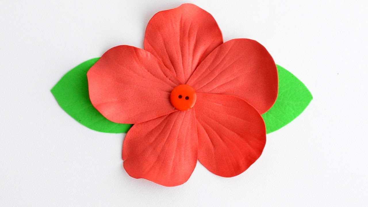Make a Red Foam Flower - DIY Crafts - Guidecentral - YouTube