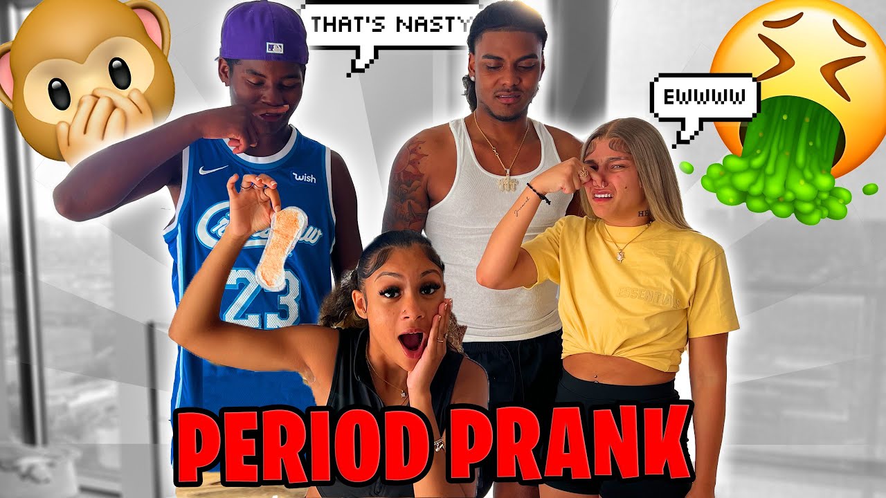 PERIOD PRANK ON ROSE MIAH AND TREY🤣😱 (won’t believe what happend) - YouTube