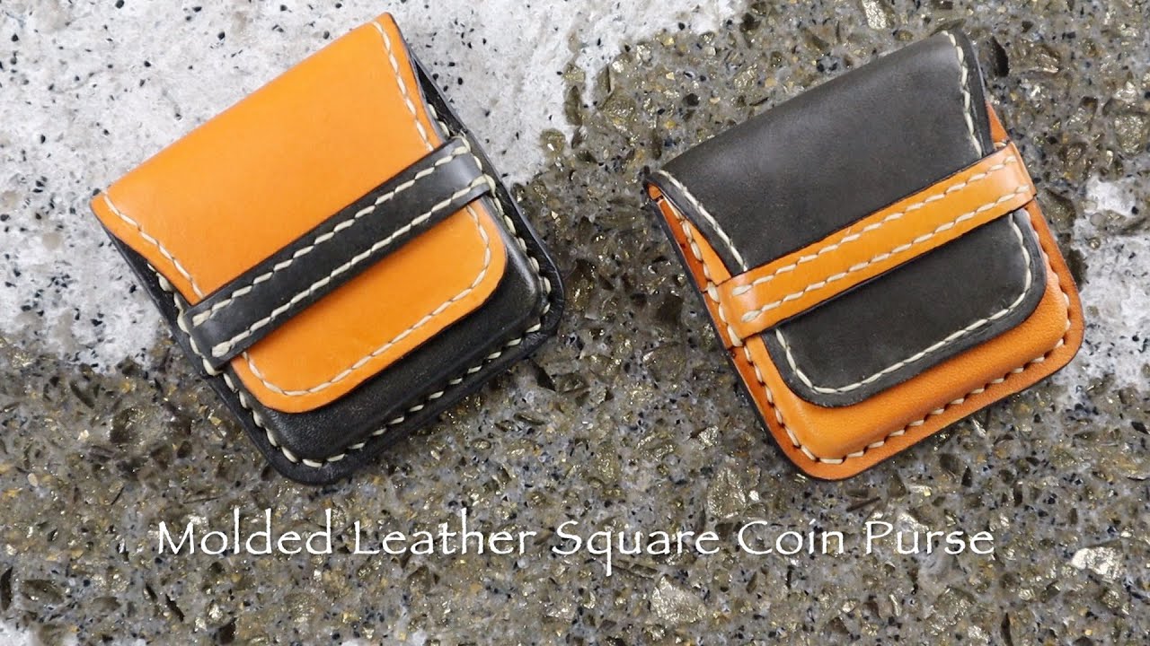 Molded Leather Square Coin Purse - YouTube