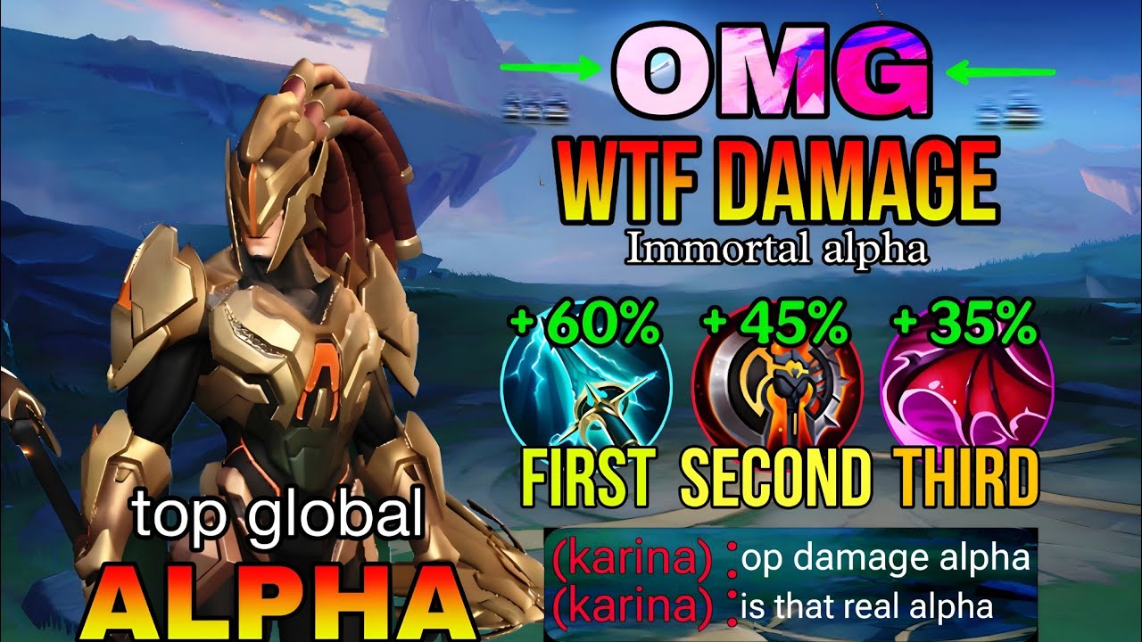 NEW ALPHA 1 HIT BUILD & EMBLEM FOR JUNGLE!! 🔥IMMORTAL ALPHA MLBB - YouTube