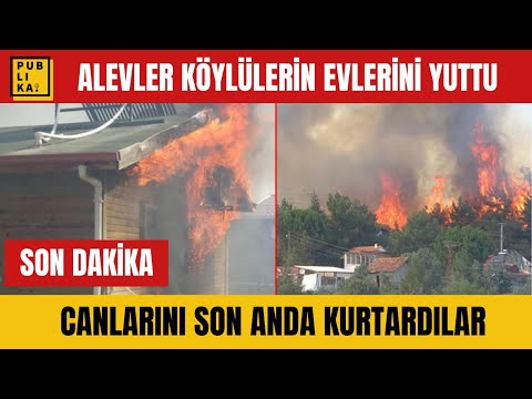 Son Dakika: Uşak'ta Orman Yangınları Evlere Sıçradı | Yangını Köylüler Söndürüyor