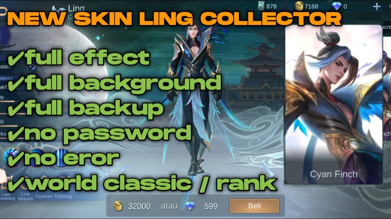 SCRIPT SKIN LING COLLECTOR FULL EFFECT (NO PW) - YouTube
