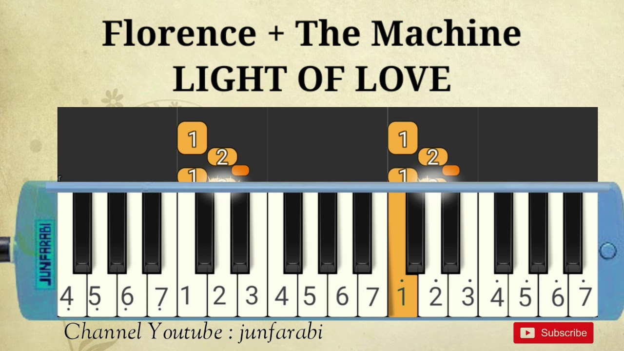 Florence + The Machine - LIGHT OF LOVE - instrumental melodika - YouTube