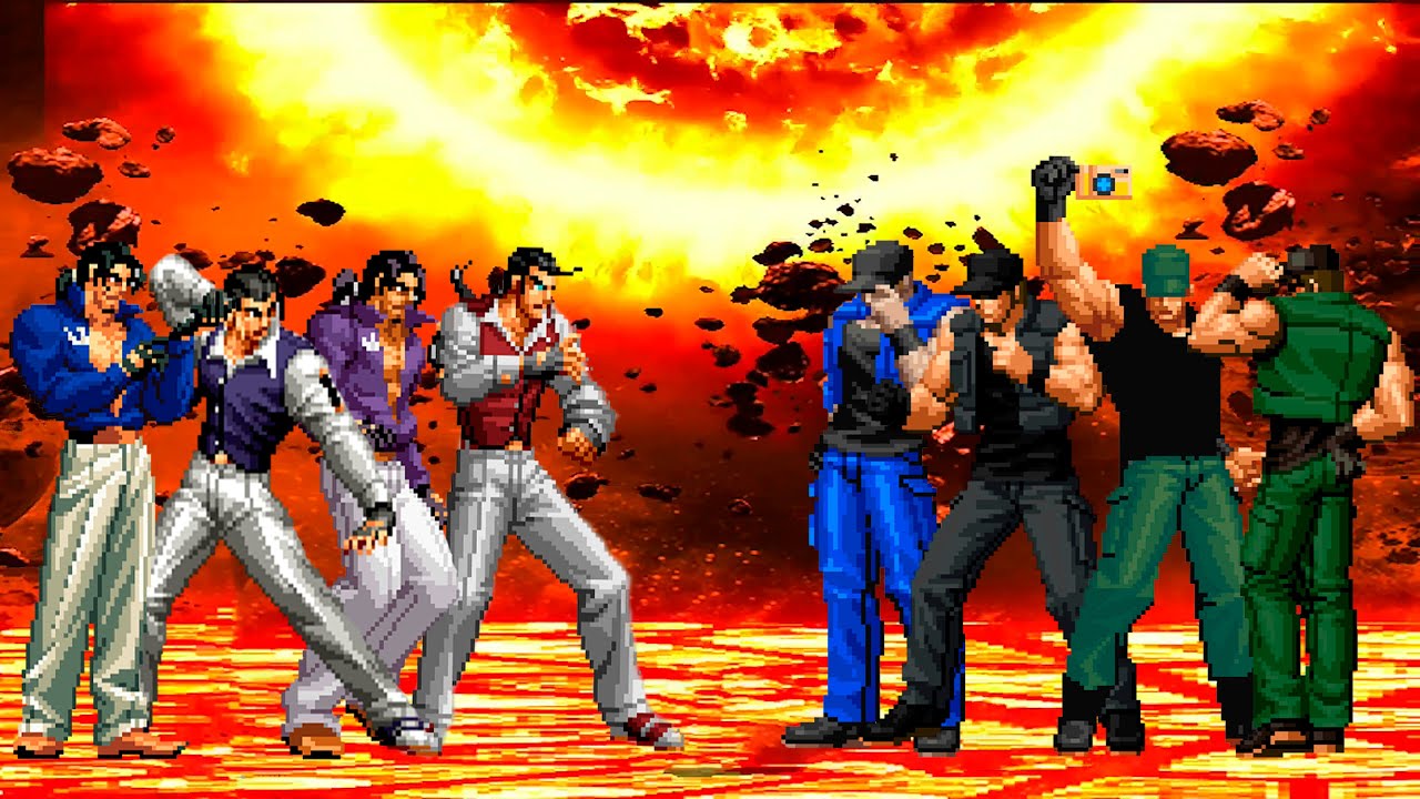 [KOF Mugen] Robert Garcia Team vs Clark Still Team - YouTube