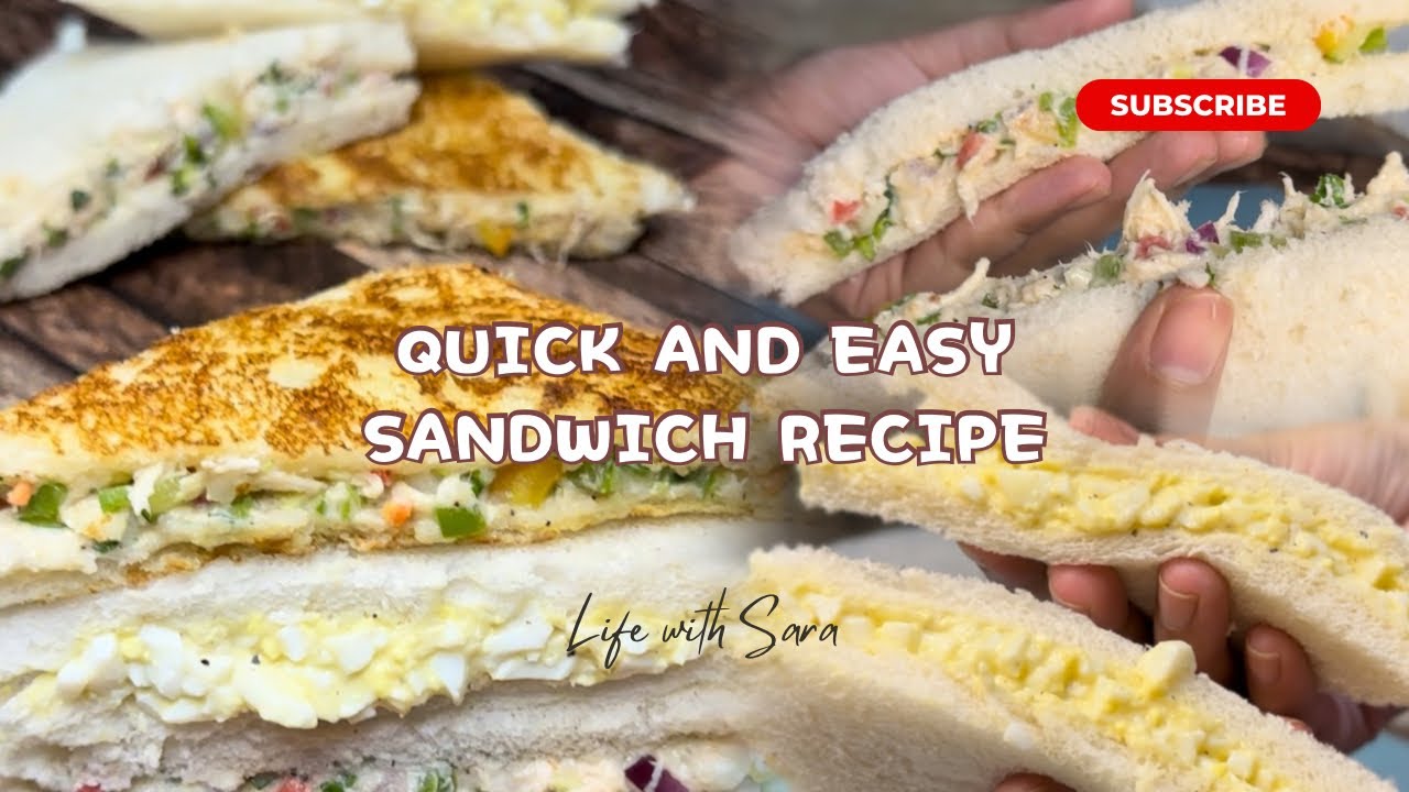 2 Quick and Easy Sandwich Recipes For Lunch Box | Boiled Egg Sandwich ...