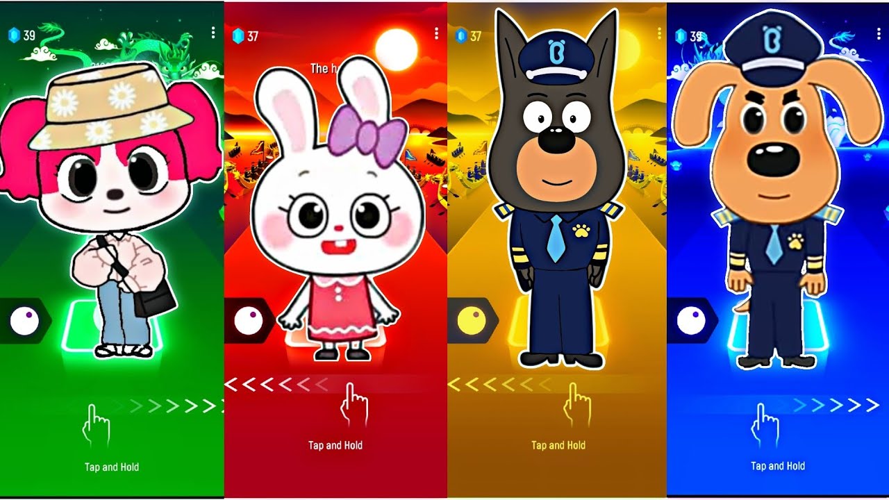 Sheriff Papillon 🆚 Little rabbit 🆚 Police Officer 🆚 Sheriff Labrador 🎶 ...