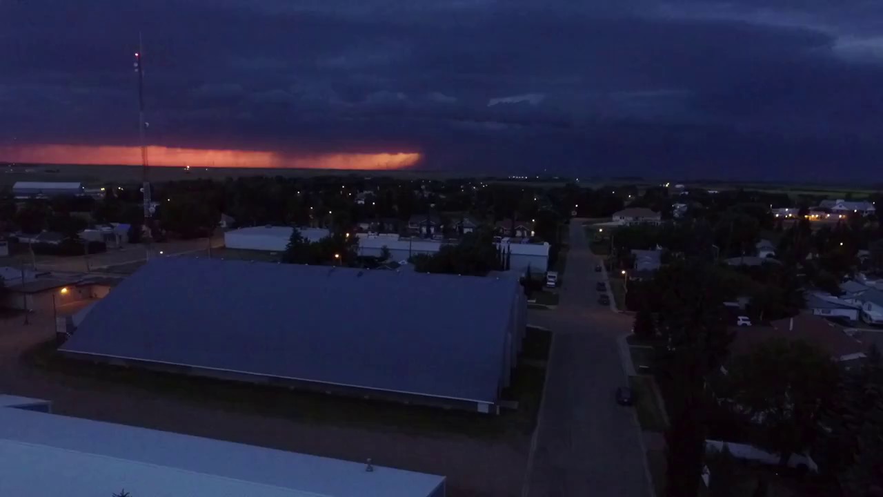Thunder Storm Over Castor, Alberta - YouTube