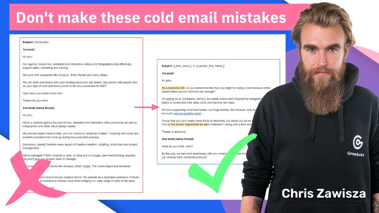 Common cold emails mistakes and how to fix them | Real example - YouTube