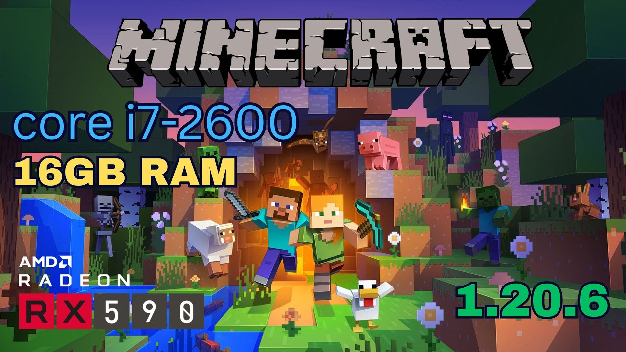 MINECRAFT BENCHMARKING II core i7-2600,16GB RAM, RX 590 II - YouTube