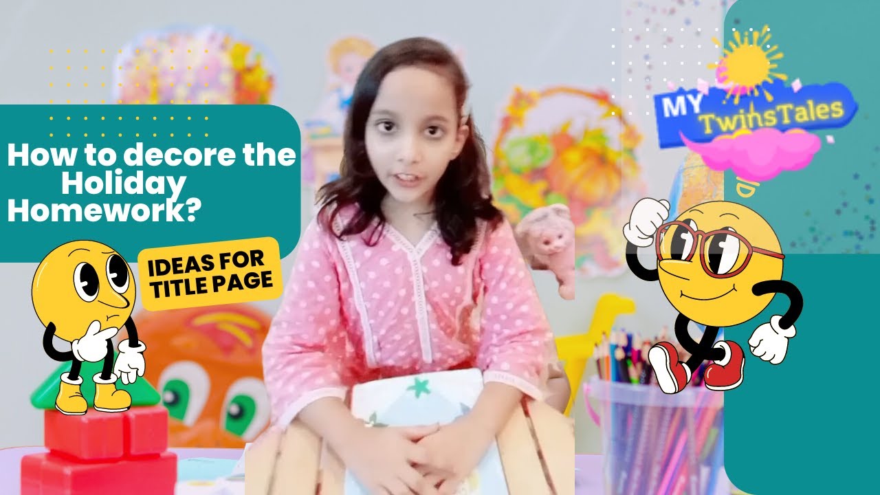 How to Decore The Holiday Home Work! Ideas for Title Page!how to write ...