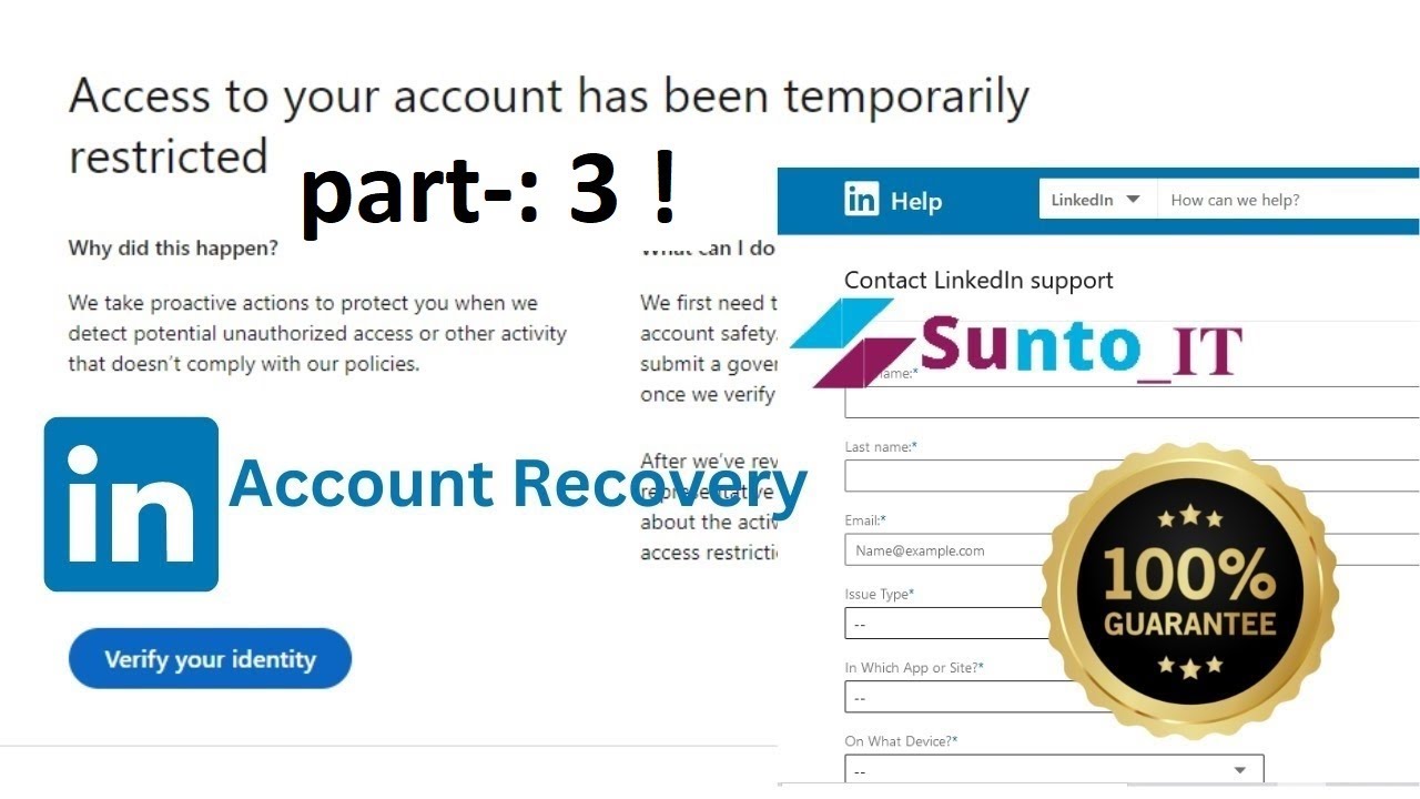LinkedIn Account Temporarily Restricted Verify Identity 2023 || LinkedIn account Recovery (Part ...