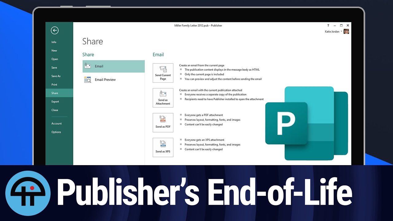 Microsoft Publisher's EOL - YouTube