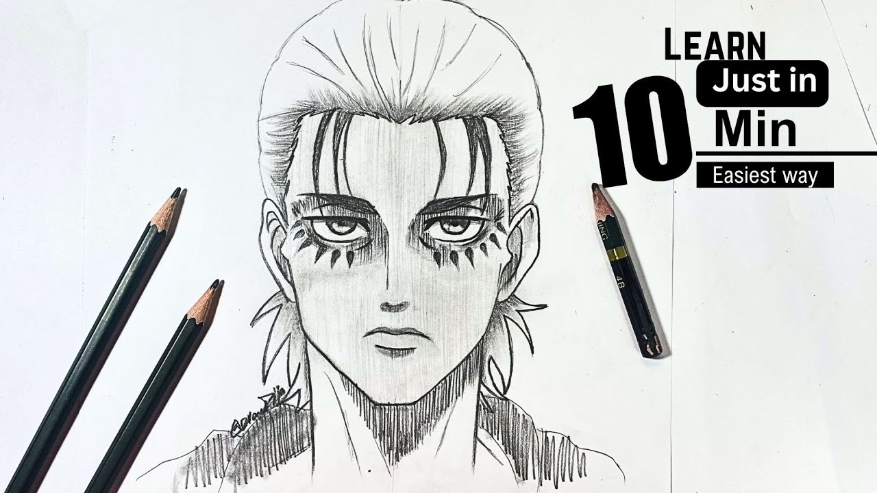 Anime Drawing | How to Draw Eren Yeager | Attack on Titan - YouTube