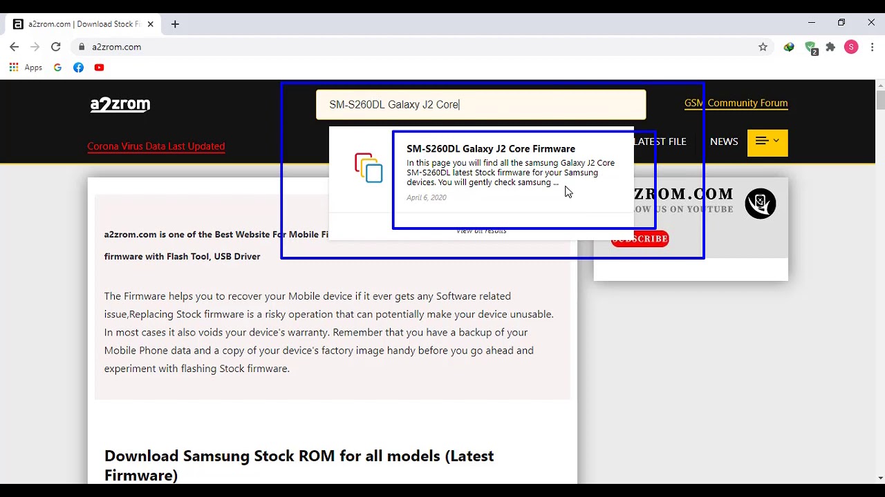 How To Download Samsung SM-S260DL Galaxy J2 Core Stock Firmware (Flash ...