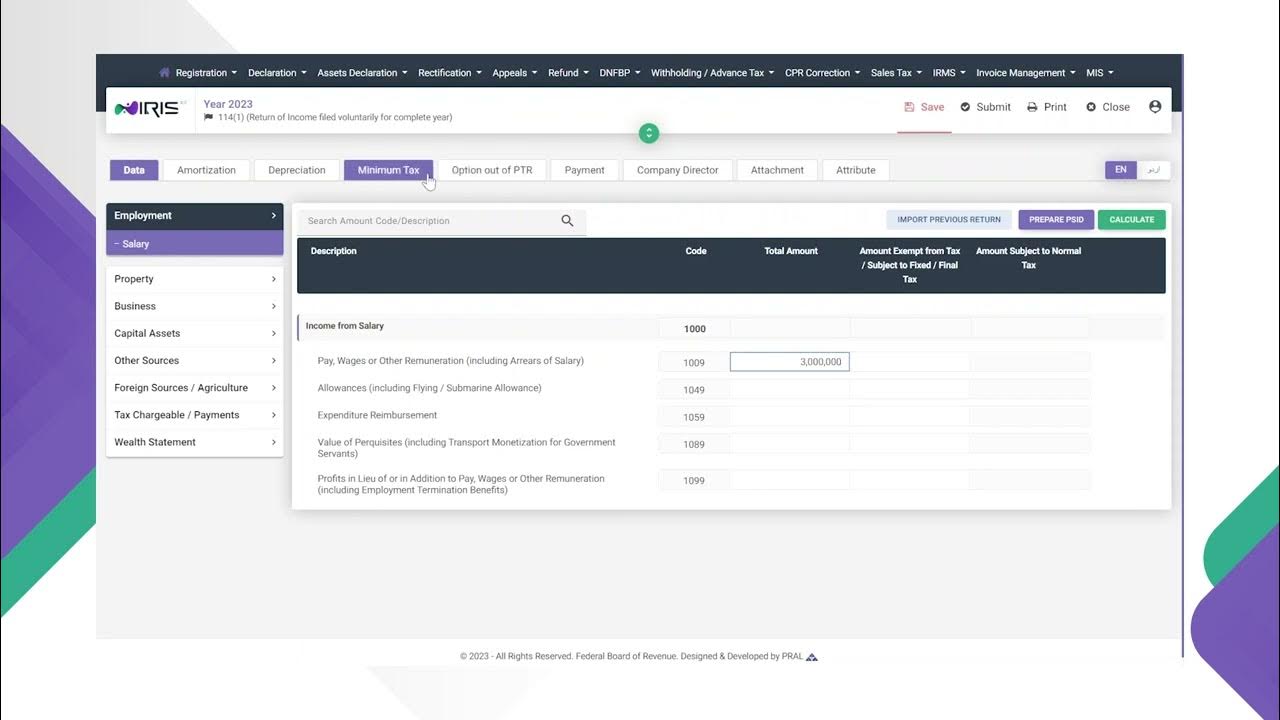 FBR Introduces New Features For Smooth Filing of Returns To Facilitate ...