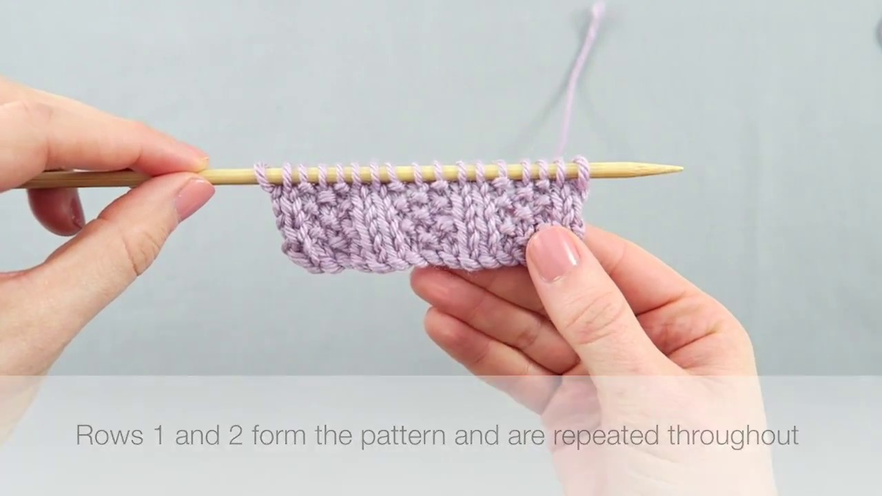 How to knit Moss Stitch Rib - YouTube