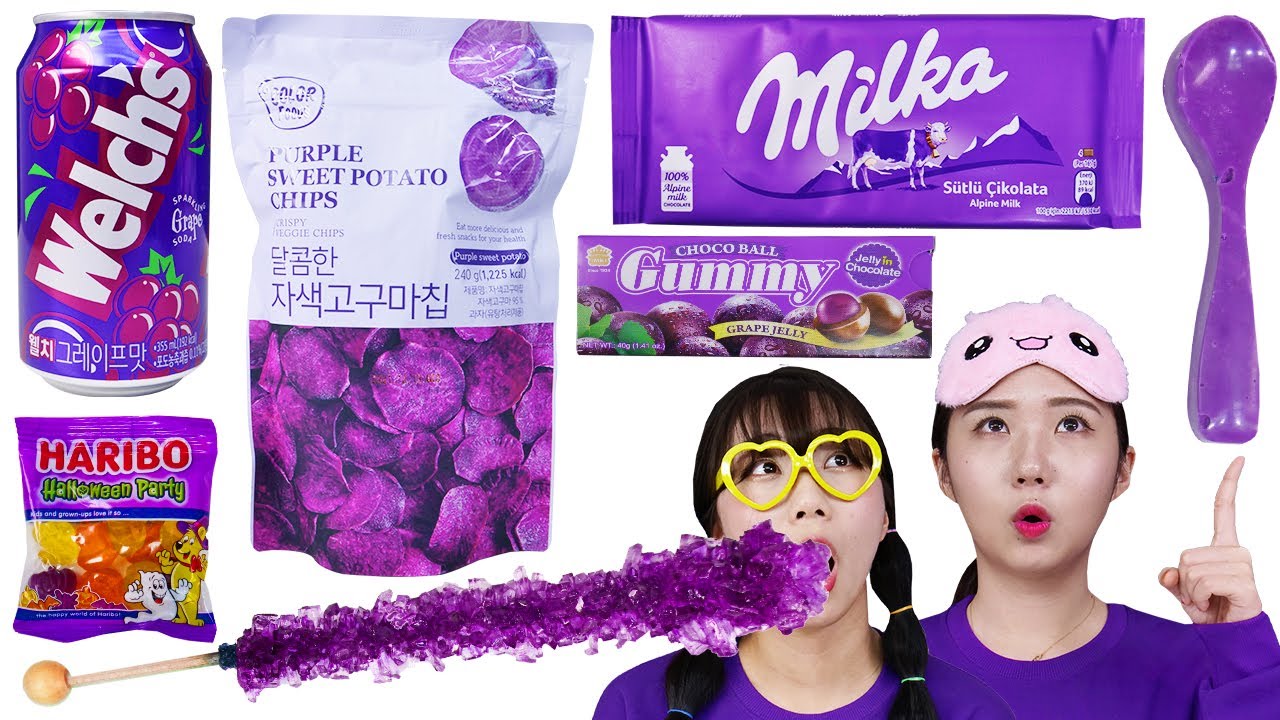 Purple Food Mukbang LABEAT - YouTube