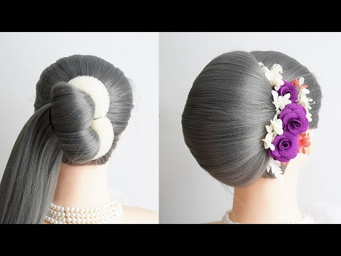 Trendy Bun Hairstyle Step By Step | French Bun Hairstyle With Donut