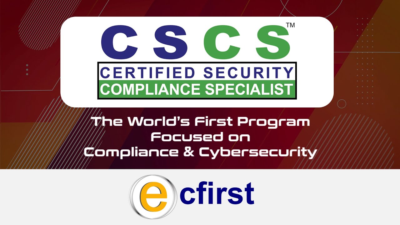 Certified Security Compliance Specialist (CSCS) Certification - YouTube