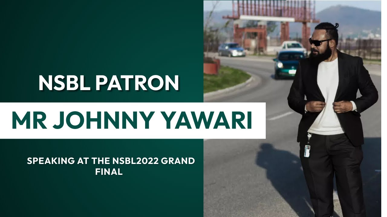 NSBL Chairman Mr Johnny Yawari Speaking at the 2022 NSBL grand Final ...