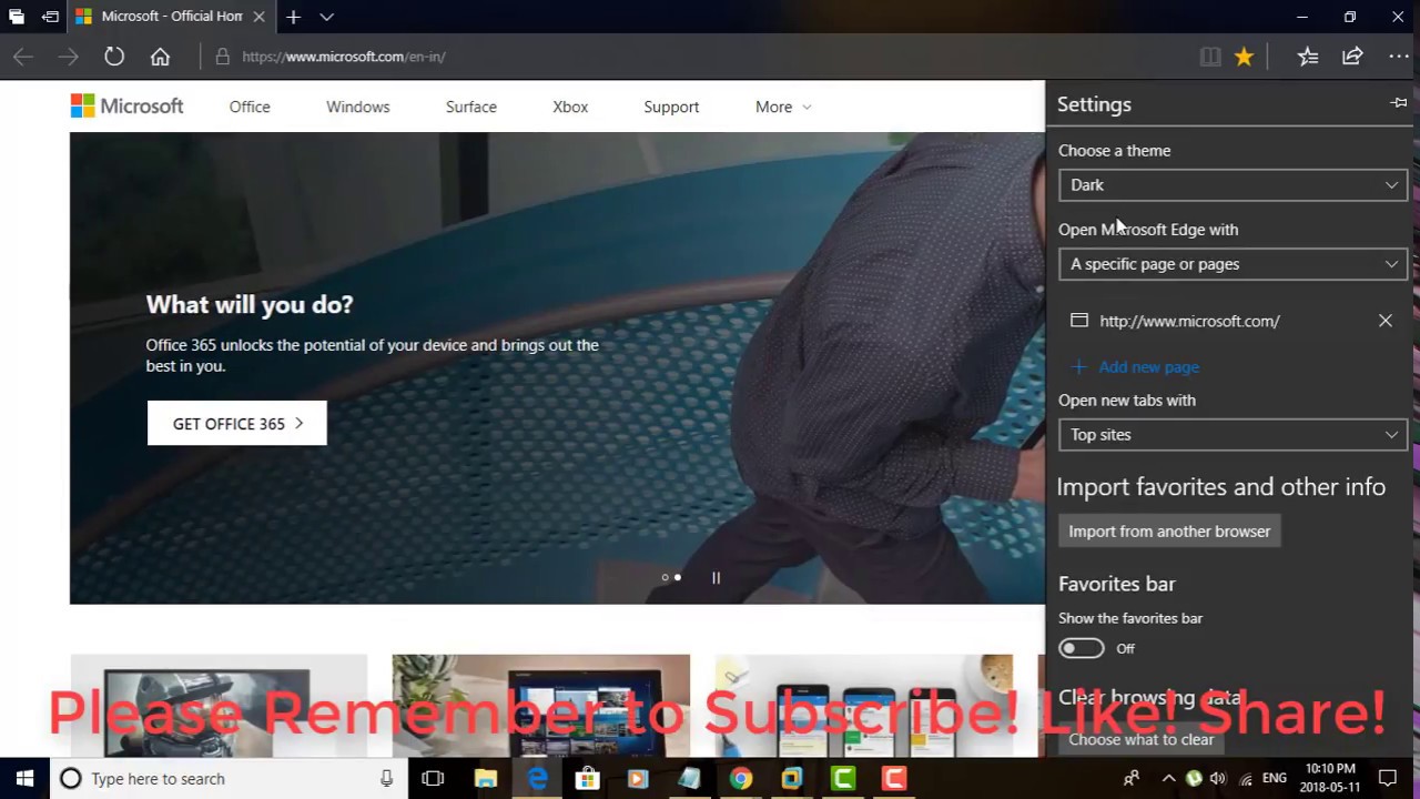 How to Change the Theme of Microsoft Edge in Windows 10 - YouTube