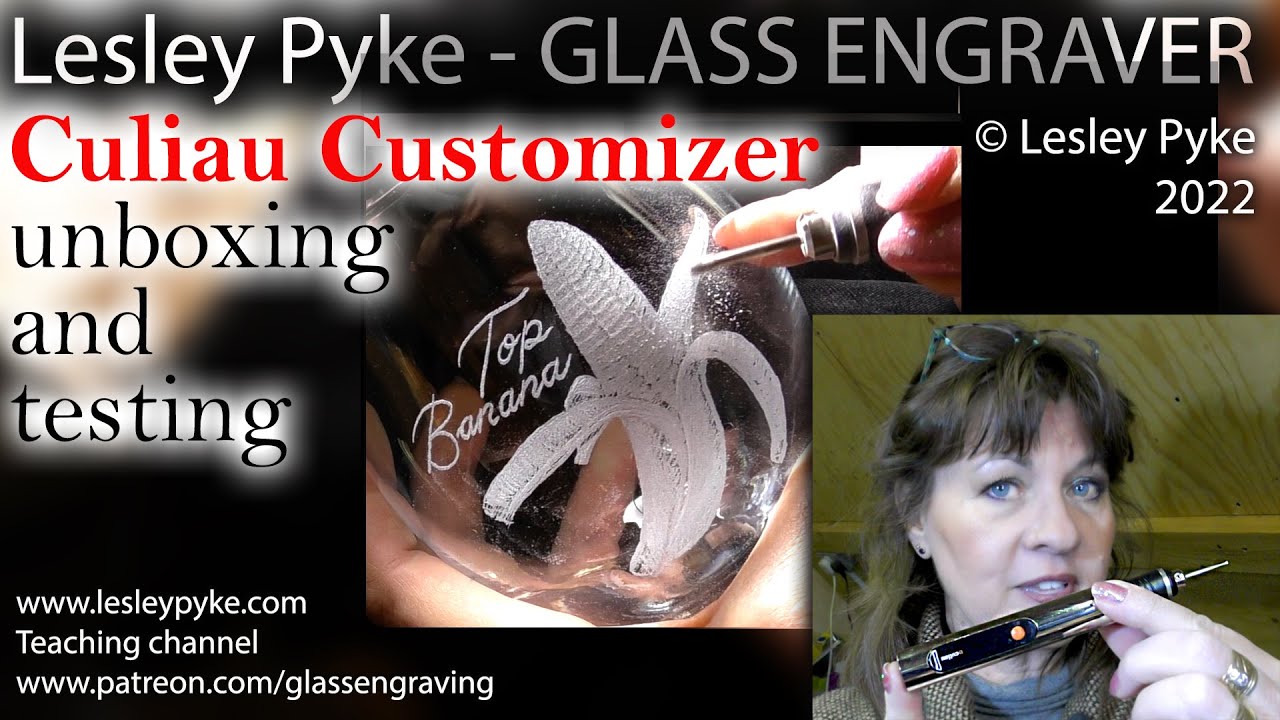 Glass engraving - Culiau Customizer drill unboxing and testing - watch ...