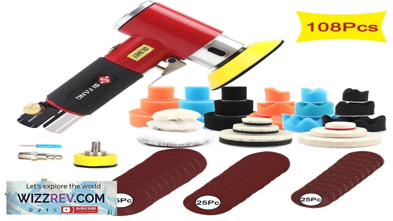 SIFANG Random Orbit Air Sander Mini Pneumatic Grinding Machine for Car ...