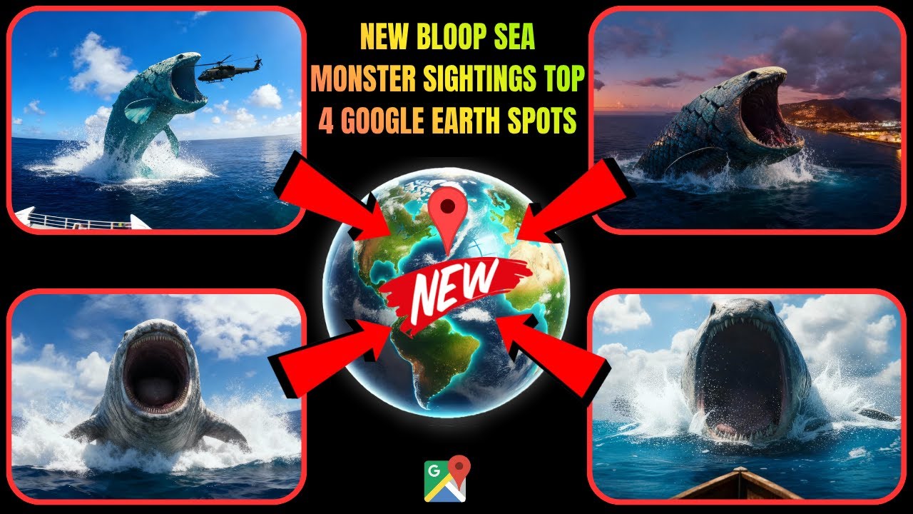 New Bloop Sea Monster Sightings Top 4 Google Earth Spots! - YouTube