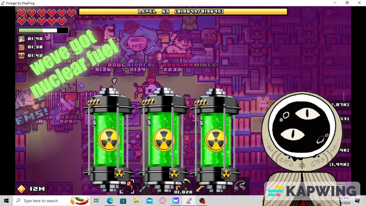 forager longplay 02: beginning nuclear and crystal pickaxe - YouTube