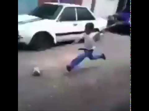 kid kick the wrong ball