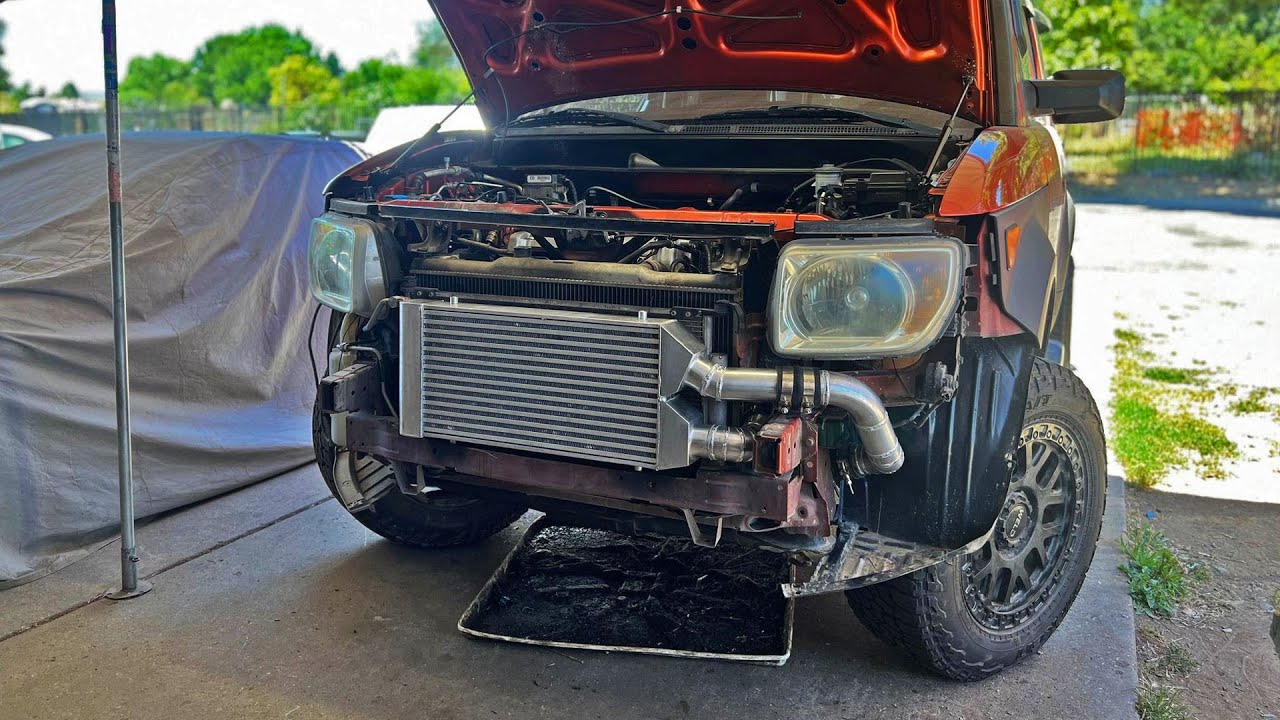 Honda Element Turbo Build 4: Intercooler Install + Charge Pipes ! #TIAL ...