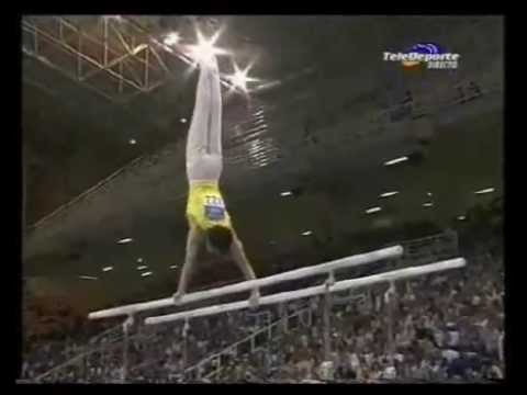 Teng Haibin (CHN) - Parallel Bars TF @ Athens Olympic Games 2004 - YouTube