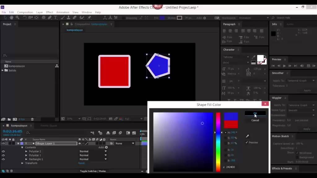 12-Adobe After Effects: Timeline Kısayolları ve Toolbar Öğeleri - YouTube