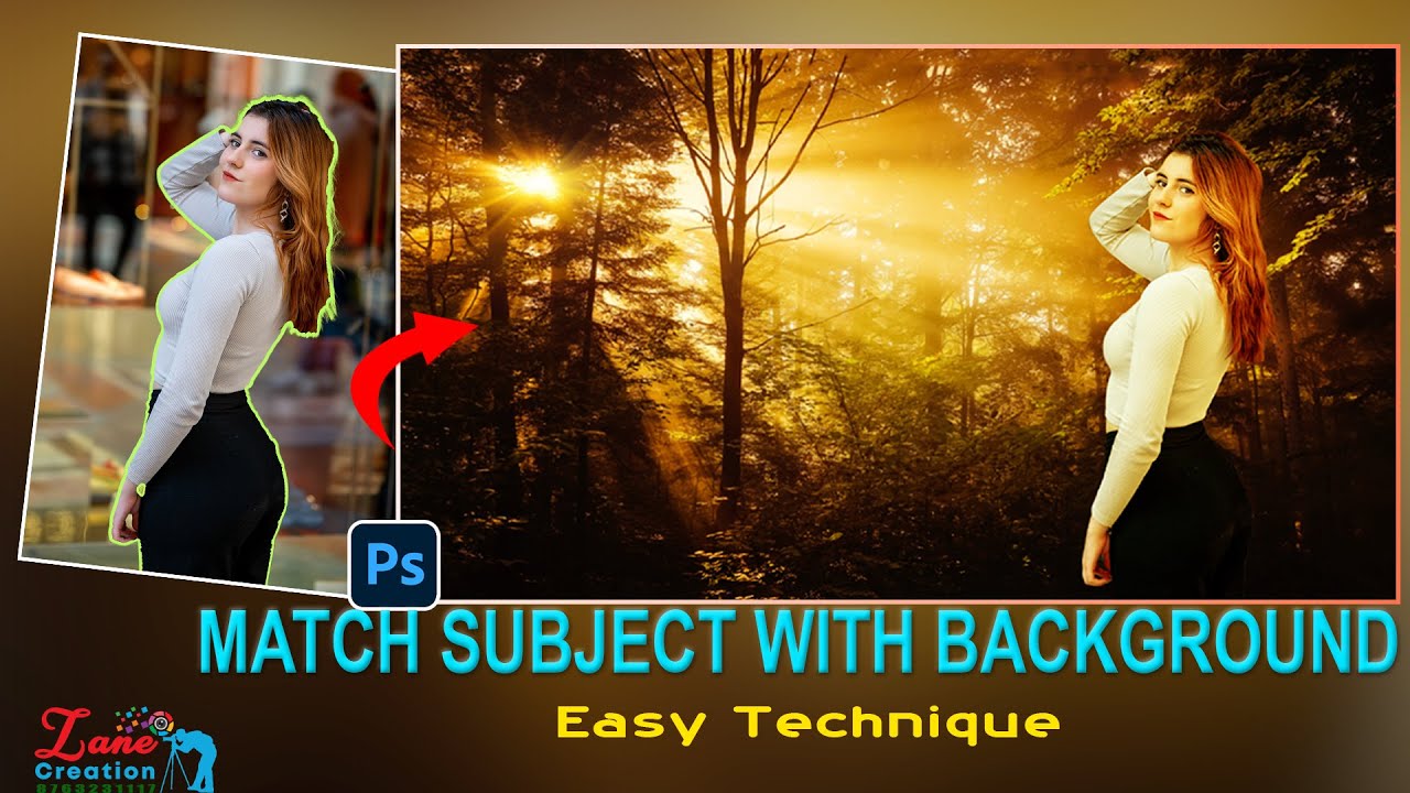 How to Match Subject with Background in photoshop - YouTube