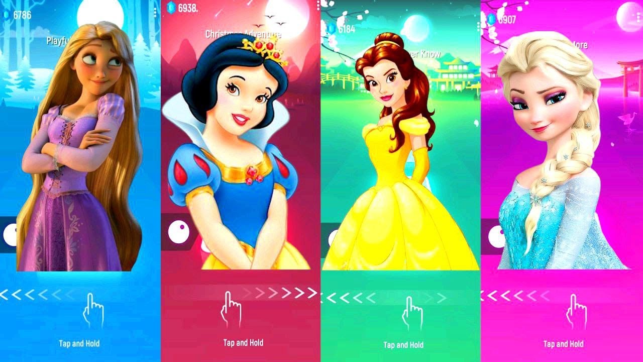 💖Disney Tangled Rapunzel 🆚 Princess Snow White 🆚 Belle 🆚 Elsa Frozen 💖 ...