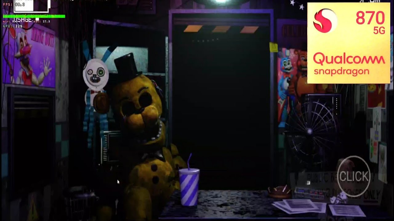 Testing FNAF Open Source 2 (WinlatorFrost-60FPS) Poco F3 5G Android ...