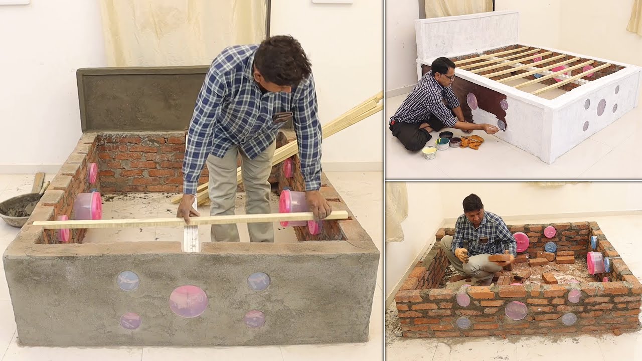 40 Year Old Man Making UNBREAKBLE BED - Cement Bed Idea || Cement Craft ...