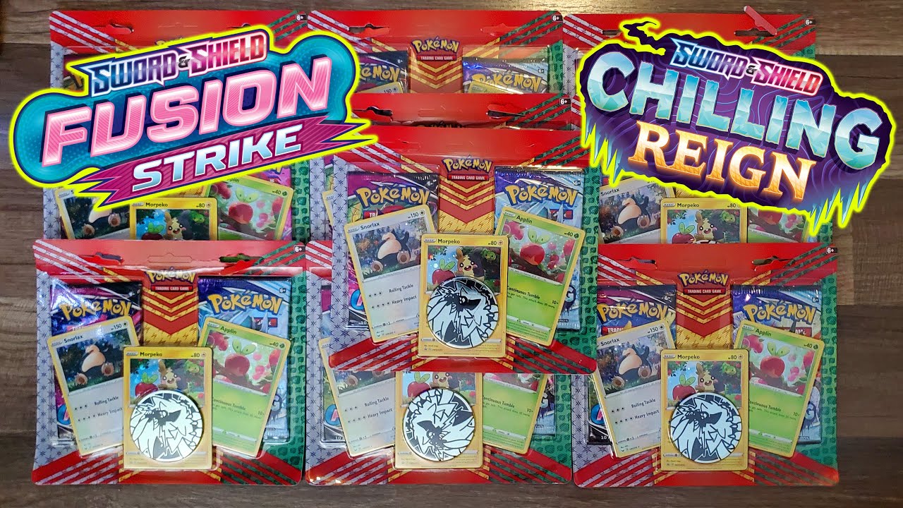 Pokemon 2-pack blister Fusion Strike and Chilling Reign opening x10 ...