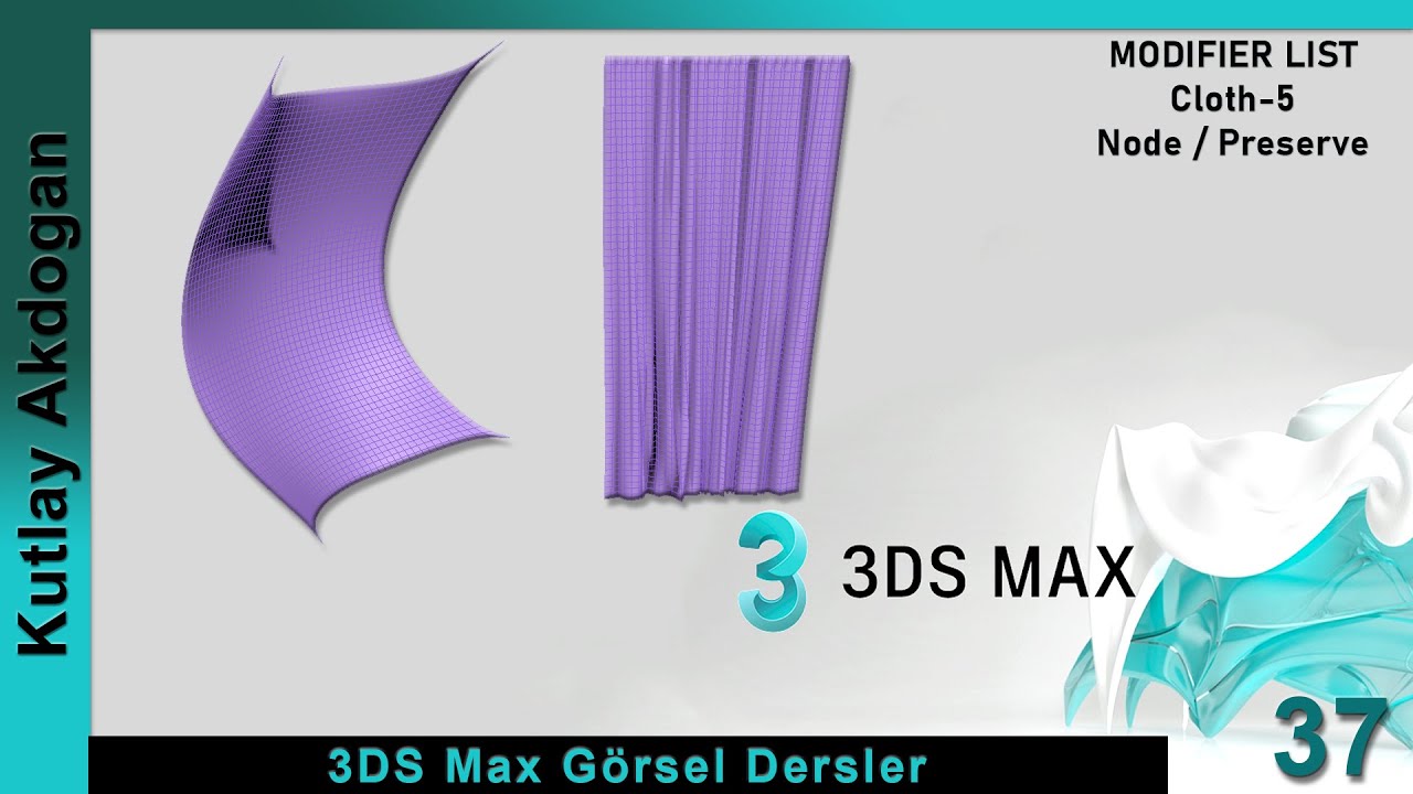 Autodesk 3DS Max Dersleri-37 3DS Max Modifier List - Cloth Modifier ...