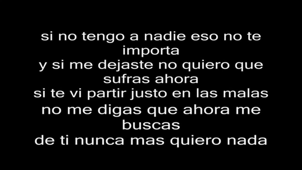 La noche - Que te importa Letra HD - YouTube