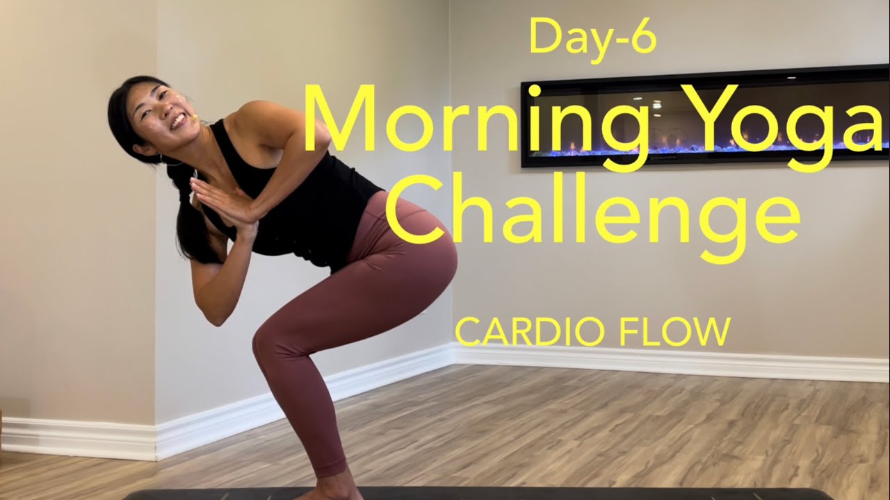 Day-6 of 7 Day Morning Yoga Challenge | Cardio Flow Yoga - YouTube