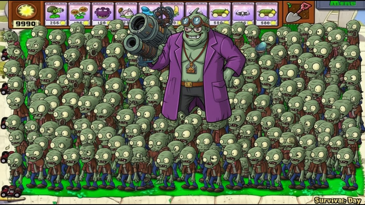 Dr. Zomboss Summoned EVERY Zombie! 😱 Max Difficulty PvZ Battle - YouTube