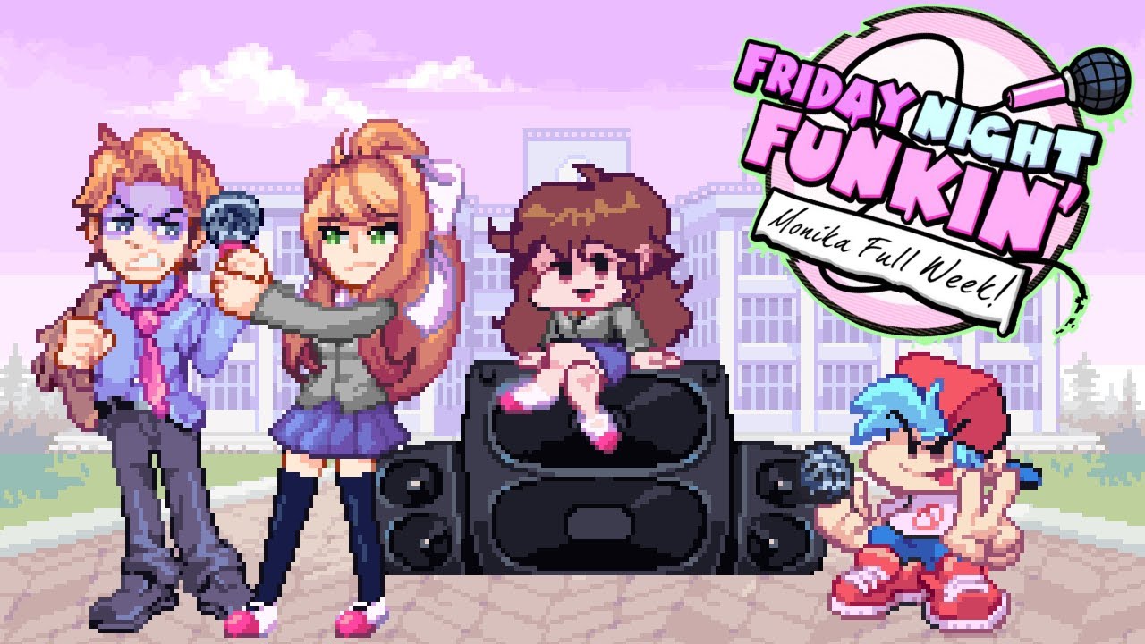 Friday Night Funkin' - MONIKA FULL WEEK - [HARD] - [FNF Mod] - YouTube