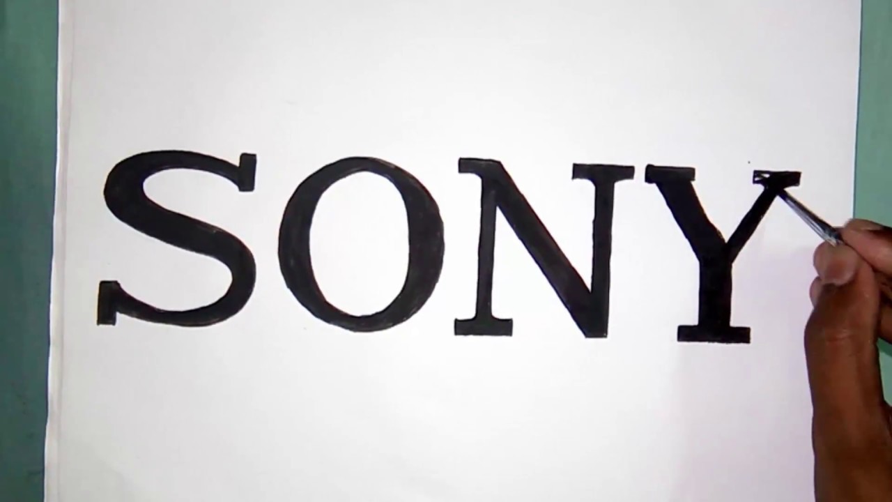 How to draw the Sony logo - YouTube