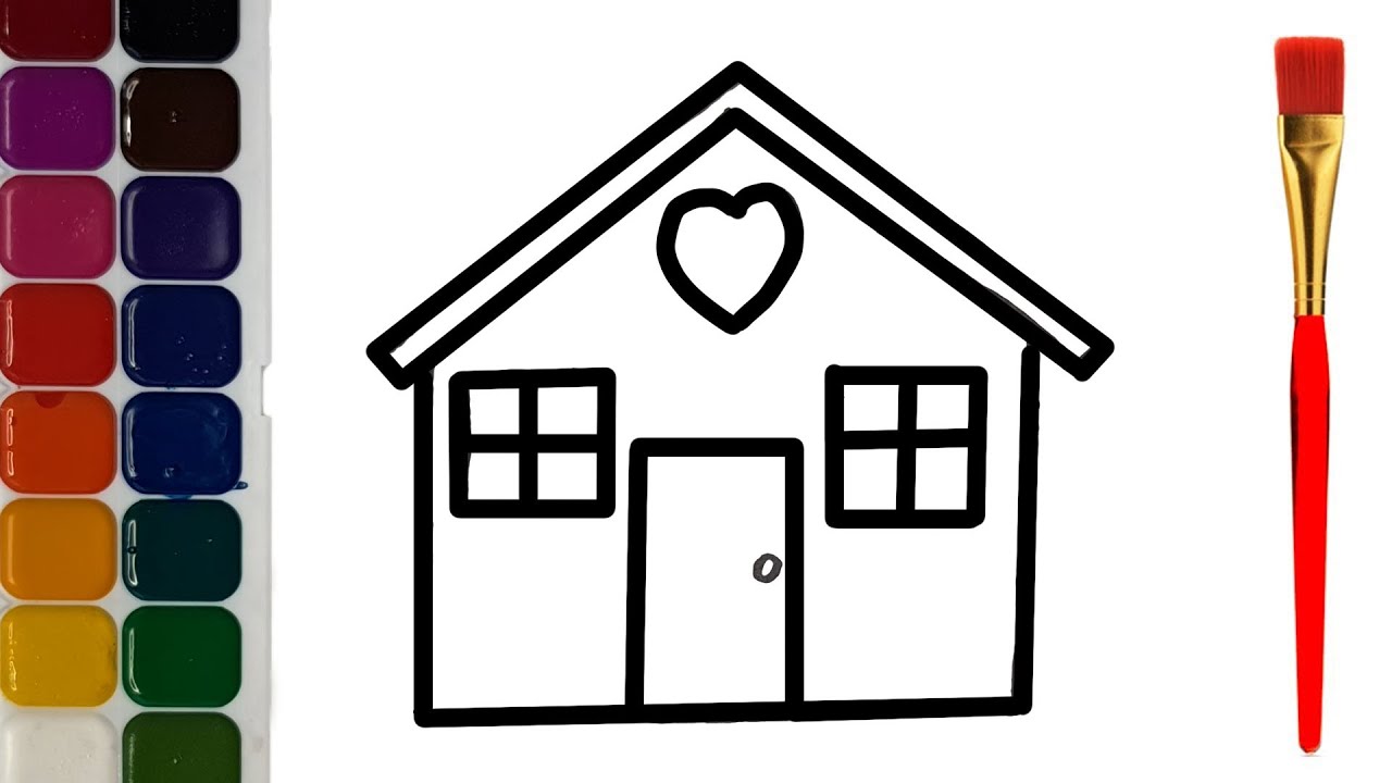 How to draw and color a toy house - drawing and coloring toys for ...