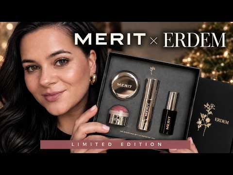 NEW MERIT x ERDEM Winter Set Review | Merit Holiday Set Swatches + Full Face Try On