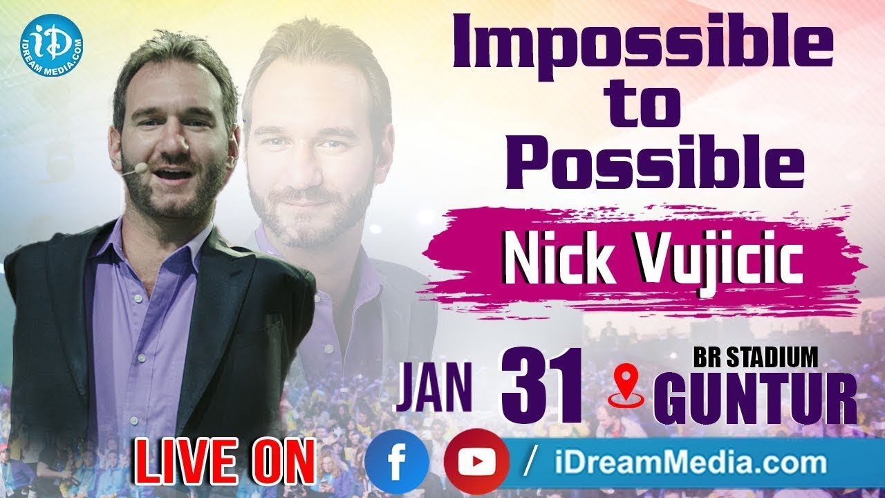 LIVE: Motivational Session By World-renowned Speaker Nick Vujicic ...