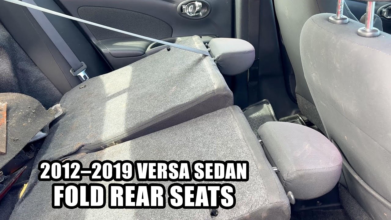 2012-2019 Nissan Versa Sedan : How to Fold Down The Rear Seats - YouTube