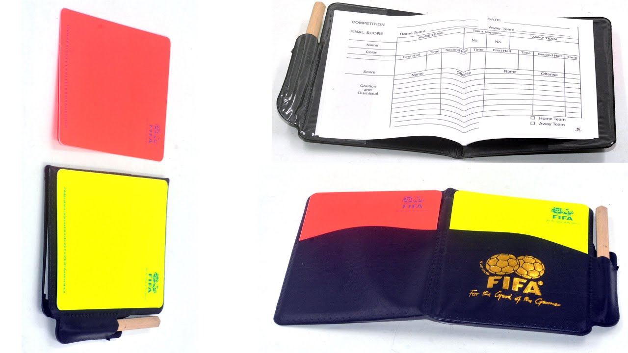 Football Referee Cards Scorebook for Soccer Football - YouTube